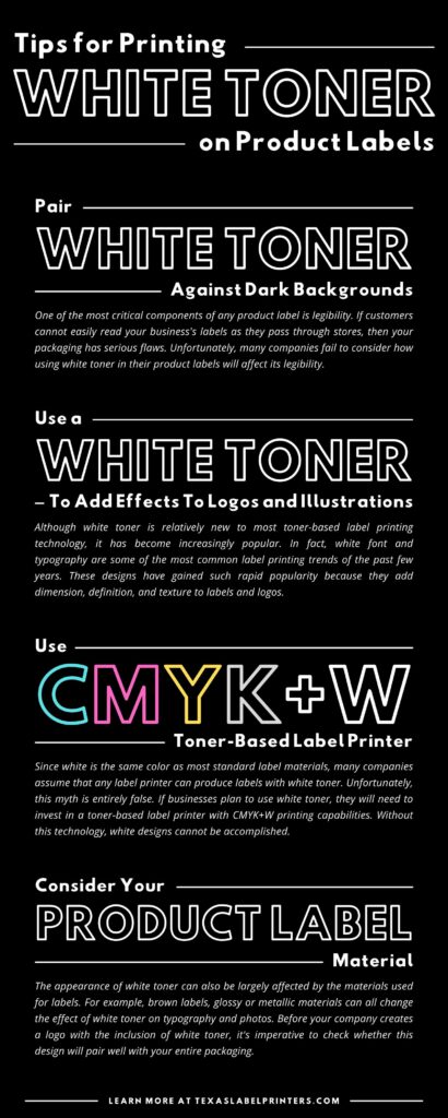Tips for Printing White Toner on Product Labels