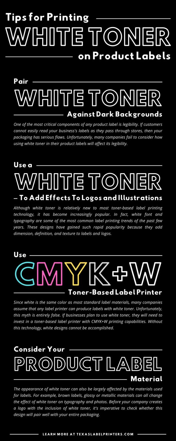 Tips for Printing White Toner on Product Labels